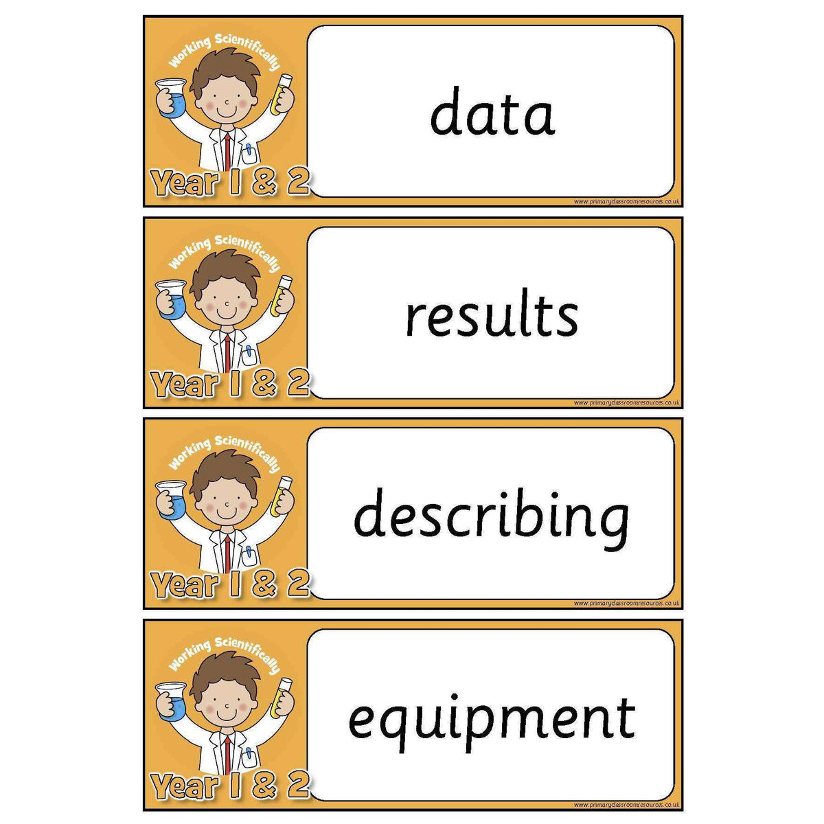 Year 1 and 2 Science Vocabulary - Working Scientifically – Primary ...