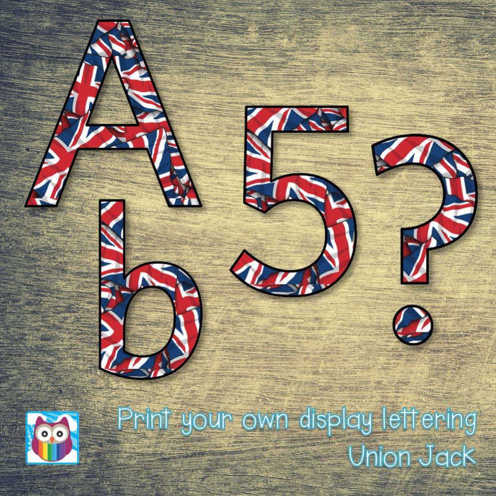 Print Your Own Classroom Display Lettering - Union Jack – Primary ...