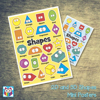 2D and 3D Shapes Mini Poster Pack – Primary Classroom Resources