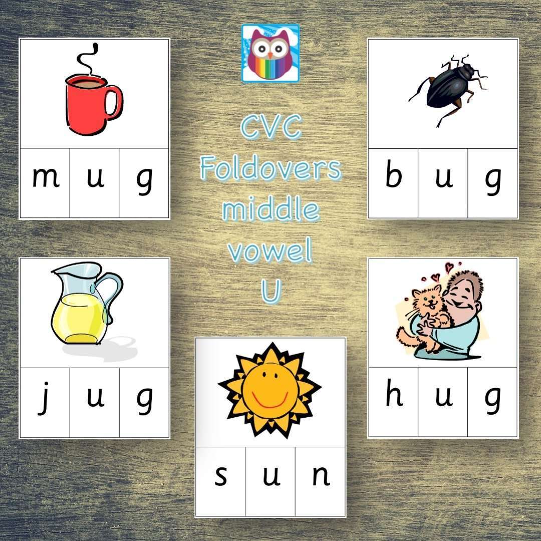 CVC Foldovers Middle U – Primary Classroom Resources