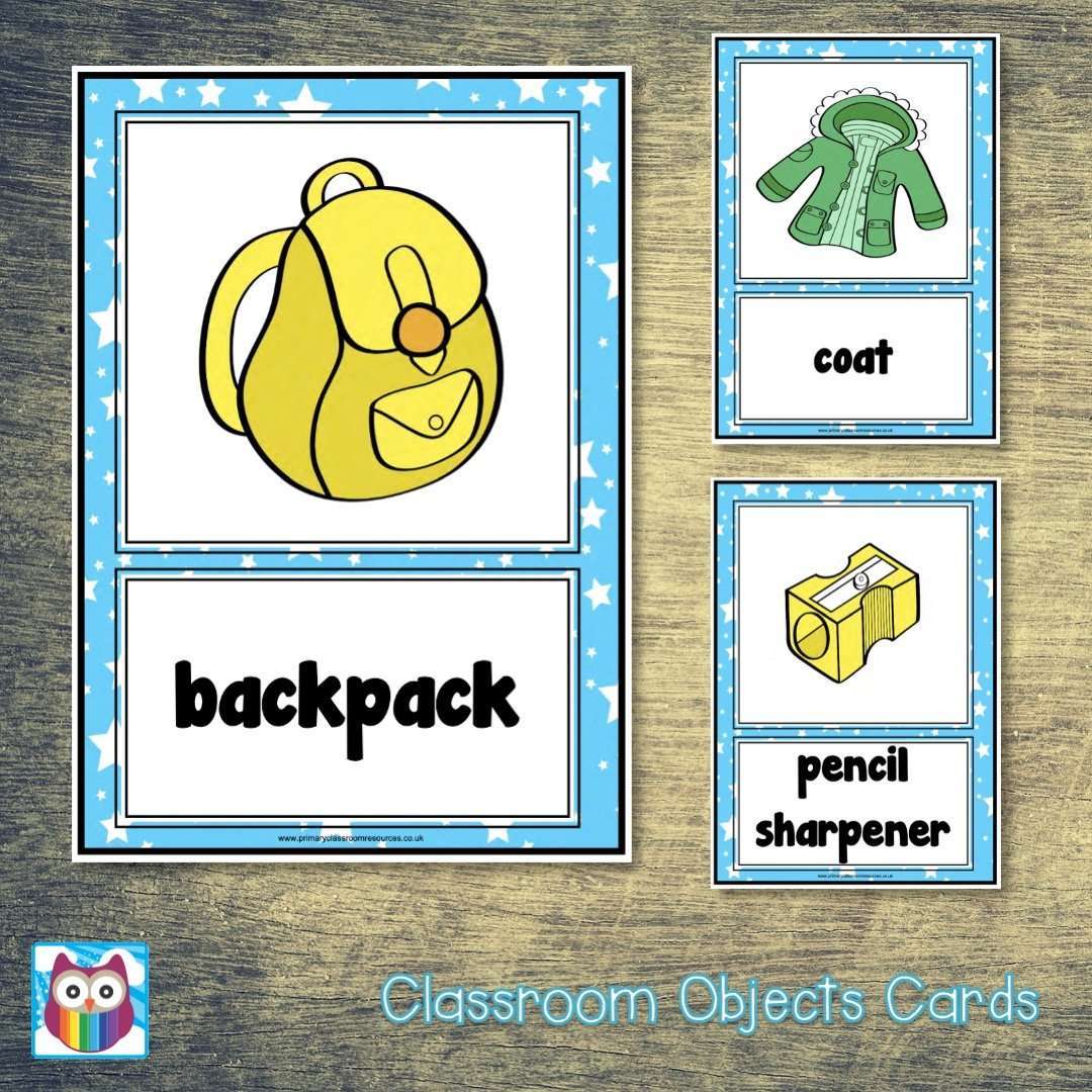 Classroom Objects Cards – Primary Classroom Resources