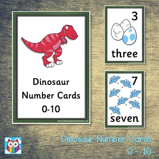 Dinosaur Number Cards 0-10 – Primary Classroom Resources