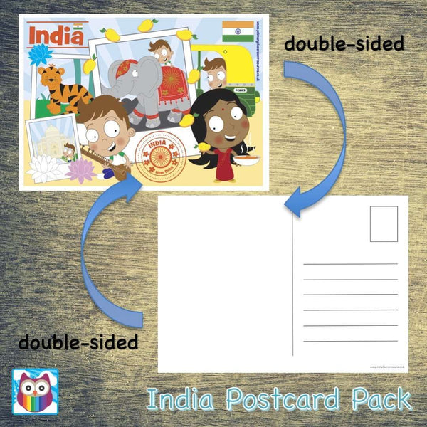 India Postcard Pack – Primary Classroom Resources