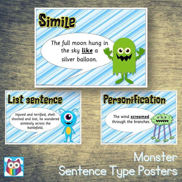 Monster Sentence Types – Primary Classroom Resources