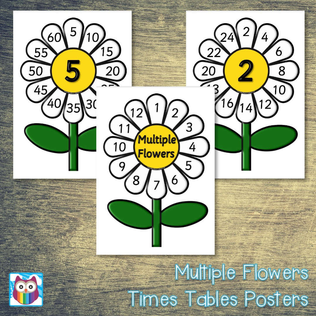 Multiple Flowers - Times Tables Posters – Primary Classroom Resources