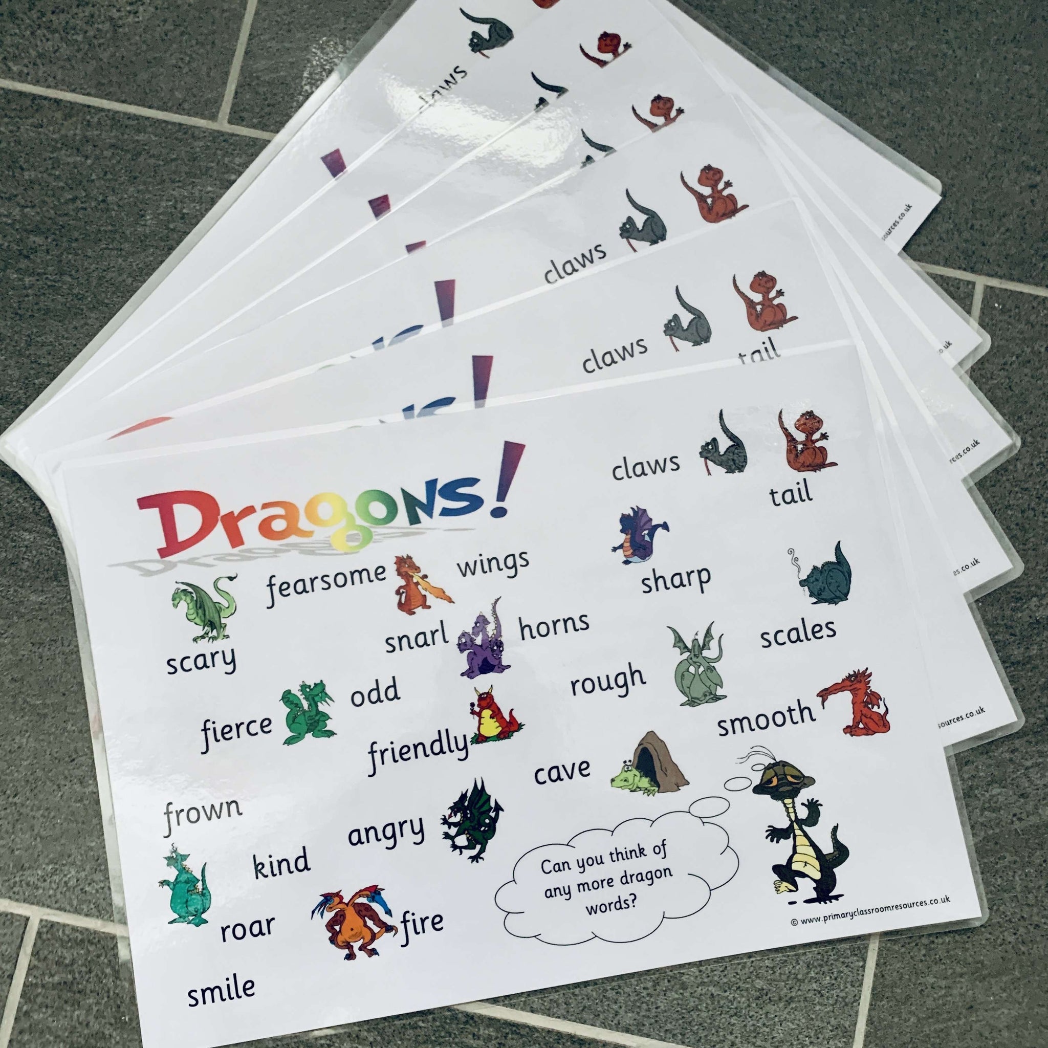 Dragons Vocabulary Mat – Primary Classroom Resources
