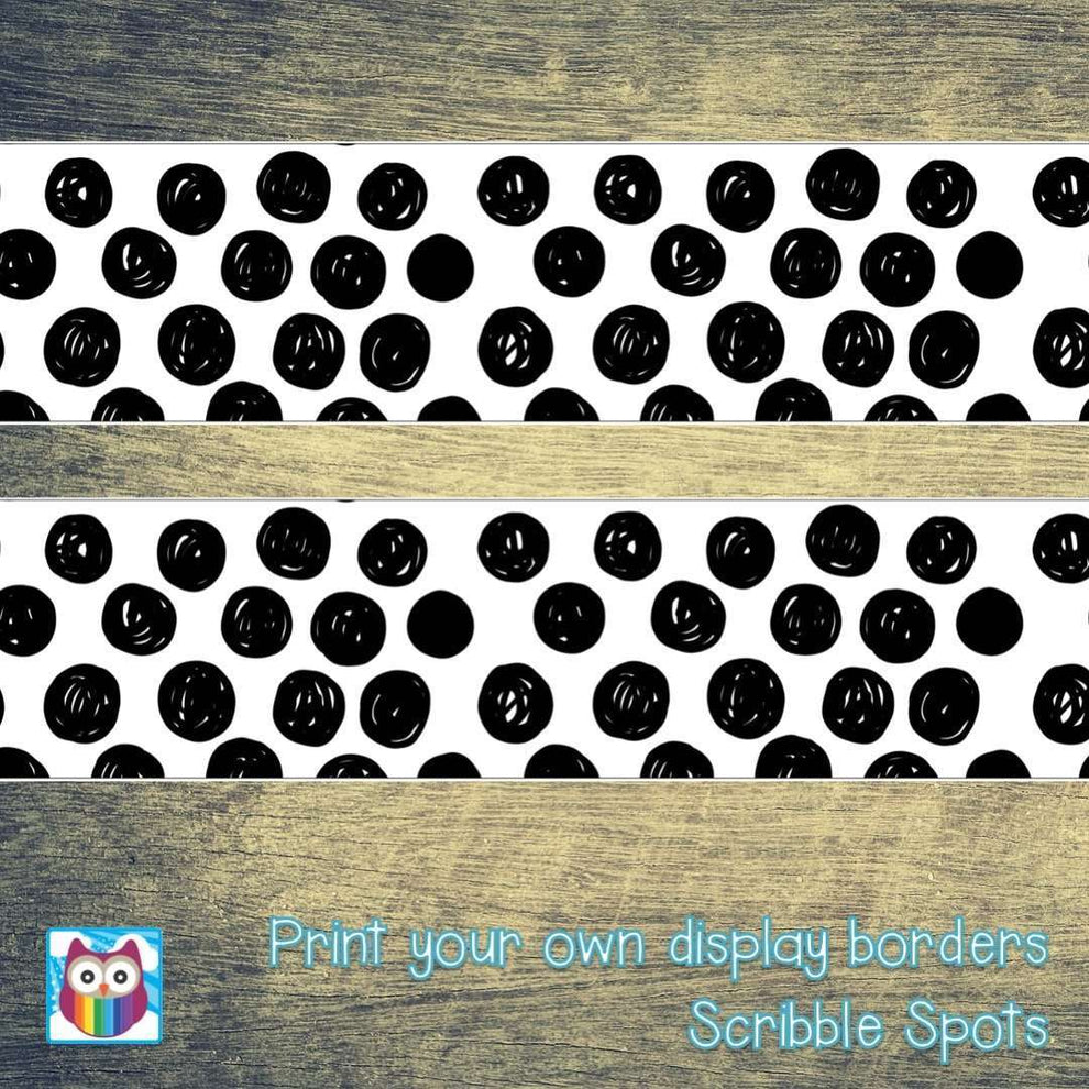 Print Your Own Classroom Display Borders - Scribble Spots – Primary ...