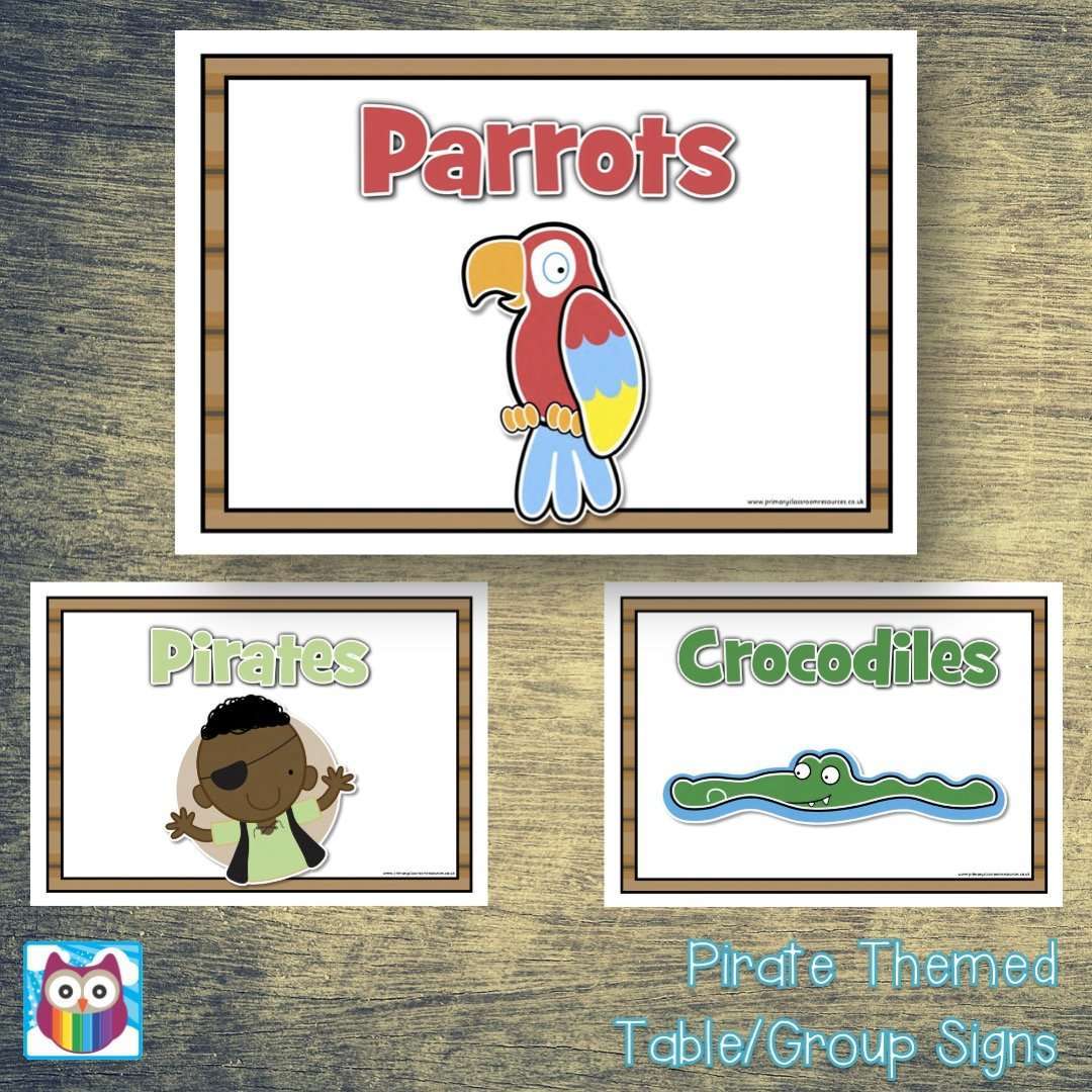 Pirate Themed Table/Group Signs – Primary Classroom Resources
