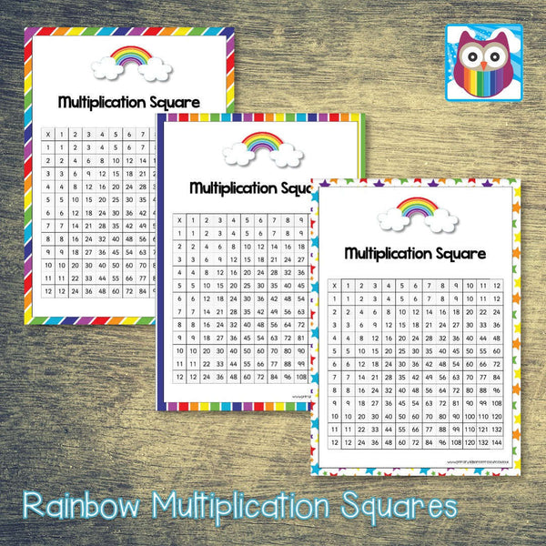 Rainbow Multiplication Squares – Primary Classroom Resources