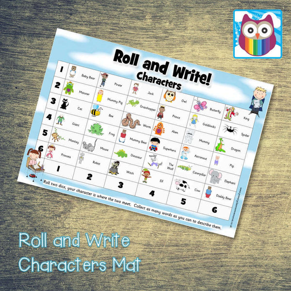 Roll and Write - Characters – Primary Classroom Resources