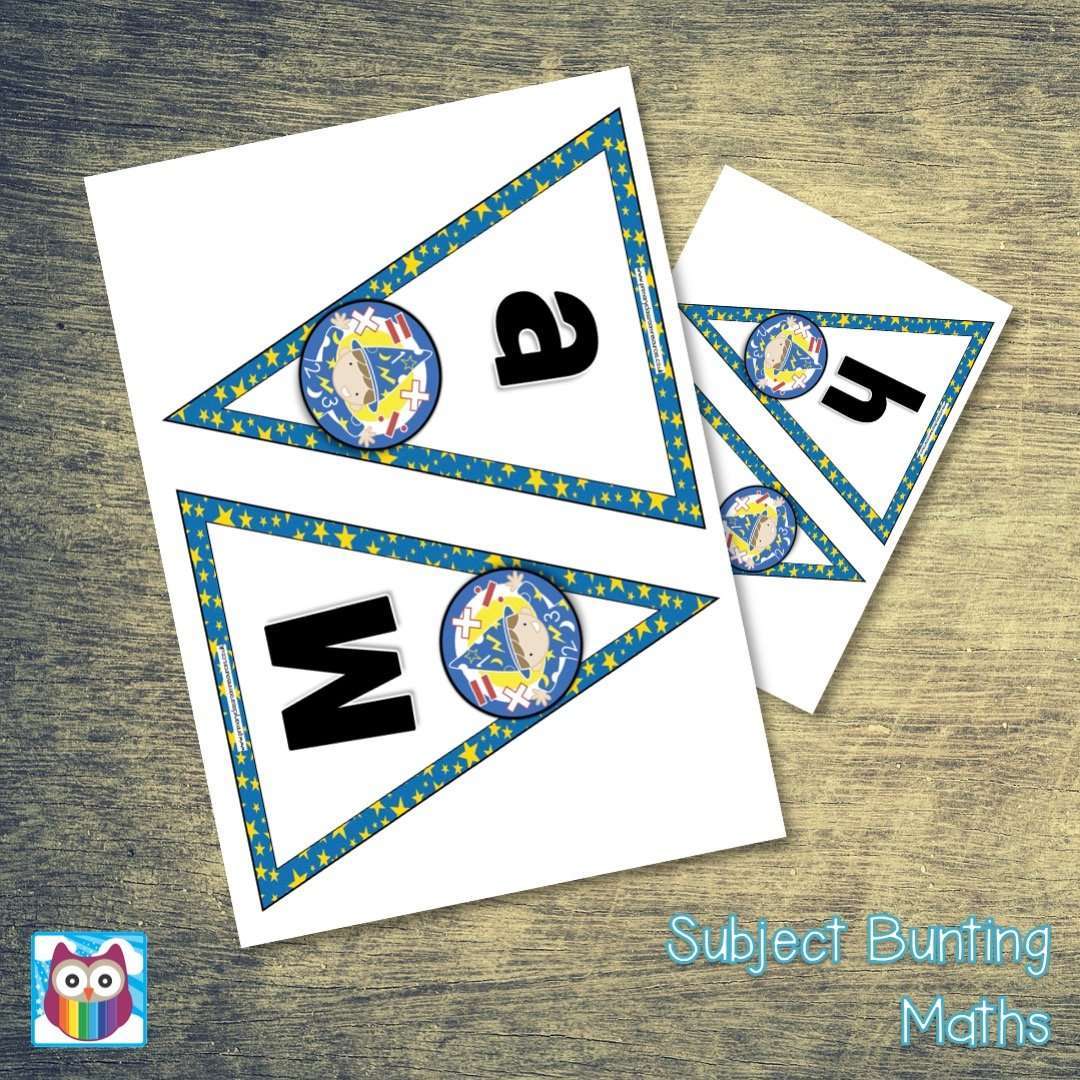 Subject Classroom Display Bunting - Maths – Primary Classroom Resources