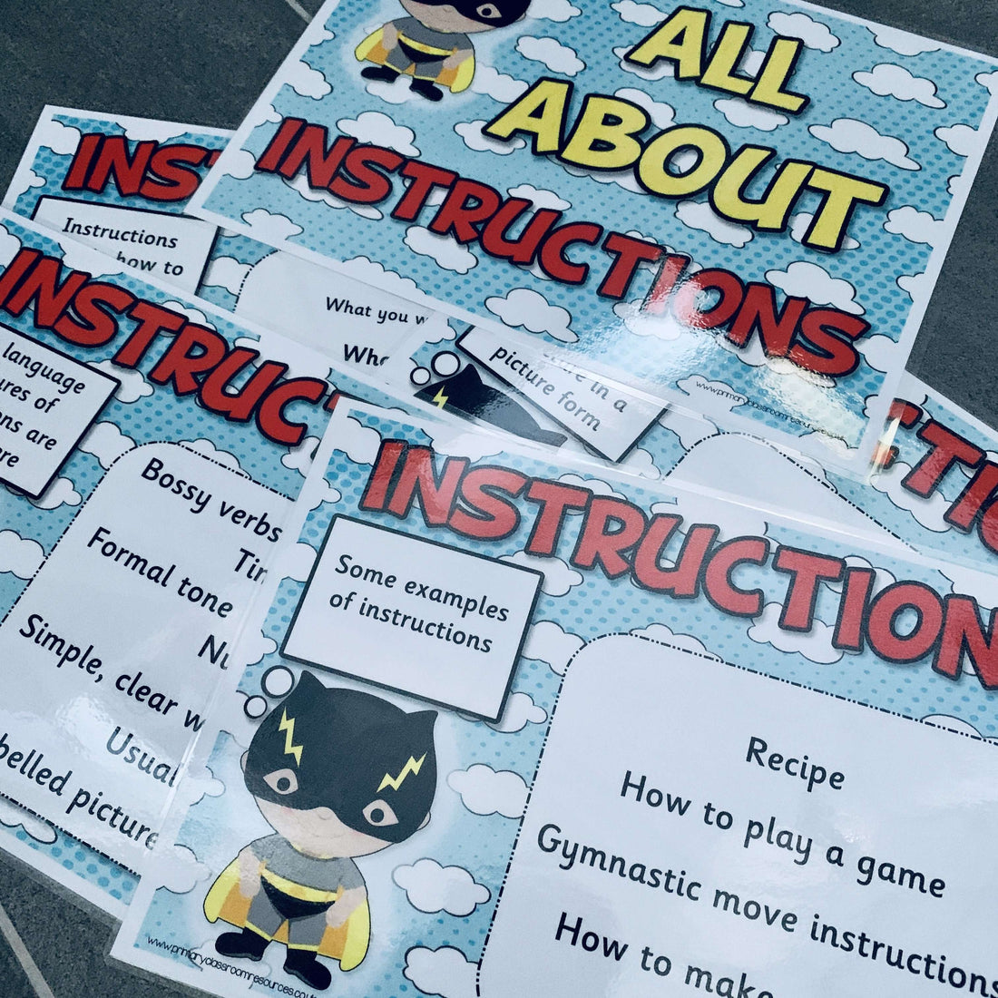 All About Instructions Posters – Primary Classroom Resources