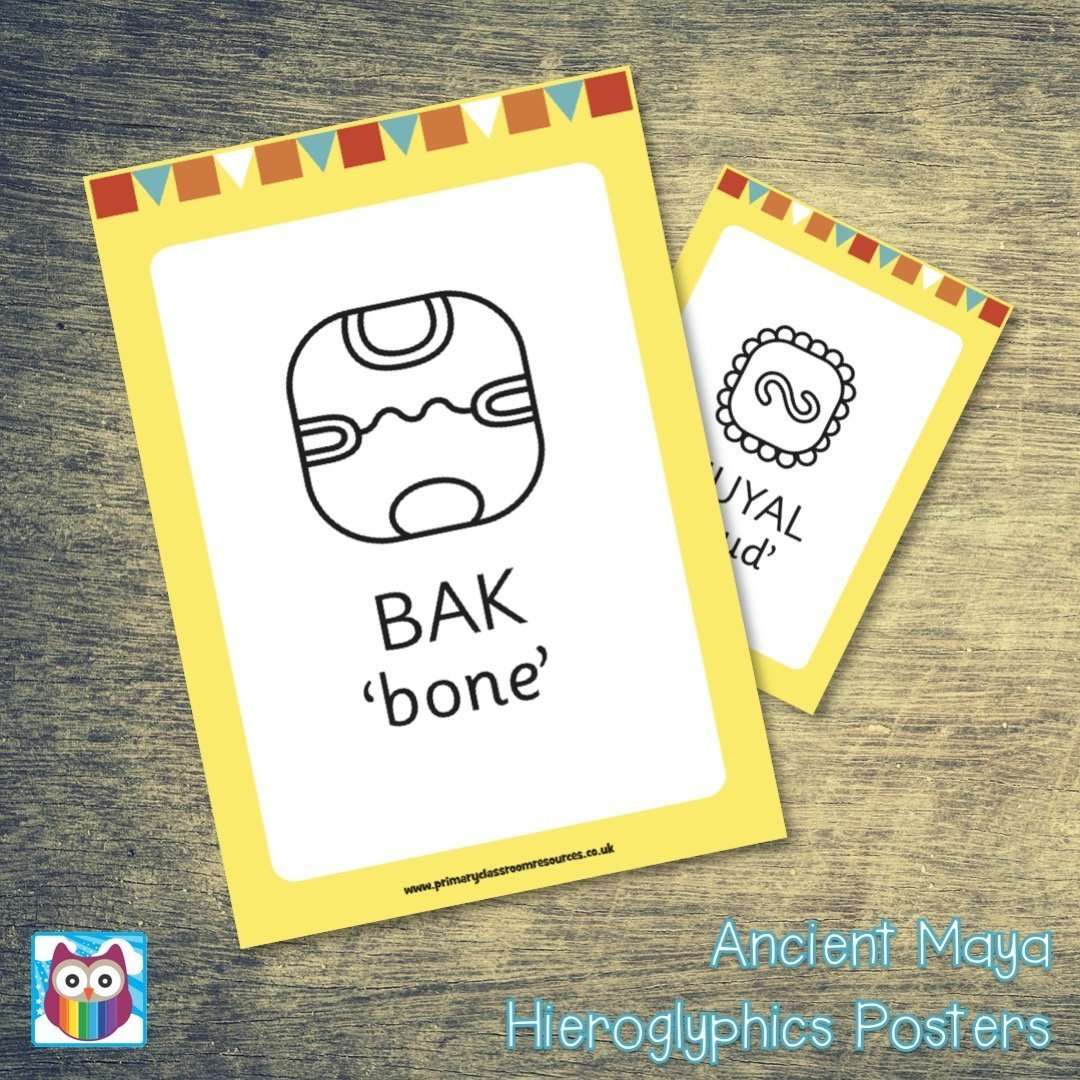 Ancient Maya Hieroglyphics Classroom Display Posters – Primary ...