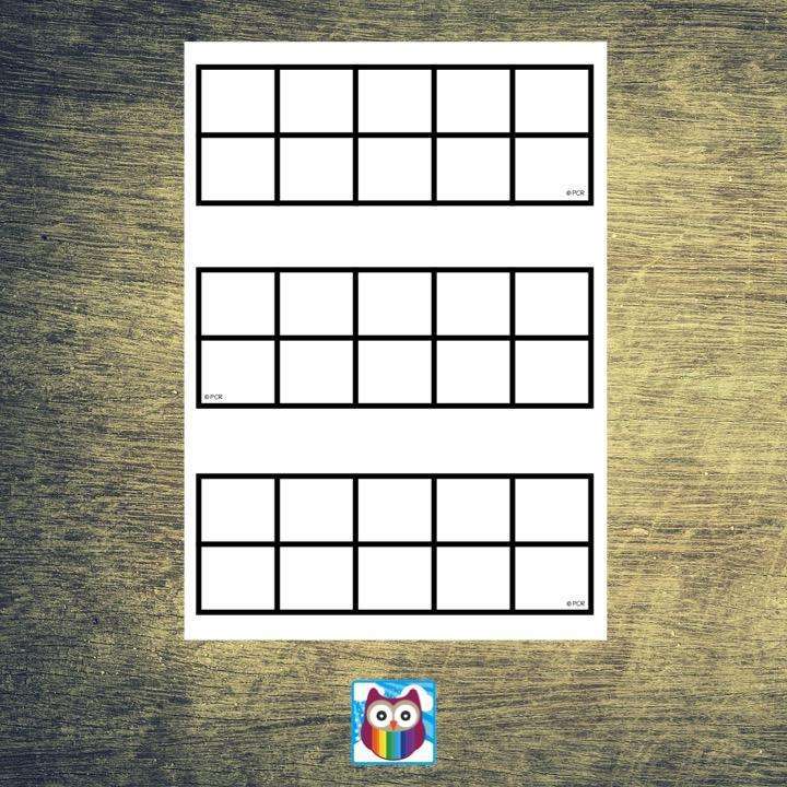 Blank Ten Frames to 10 – Primary Classroom Resources