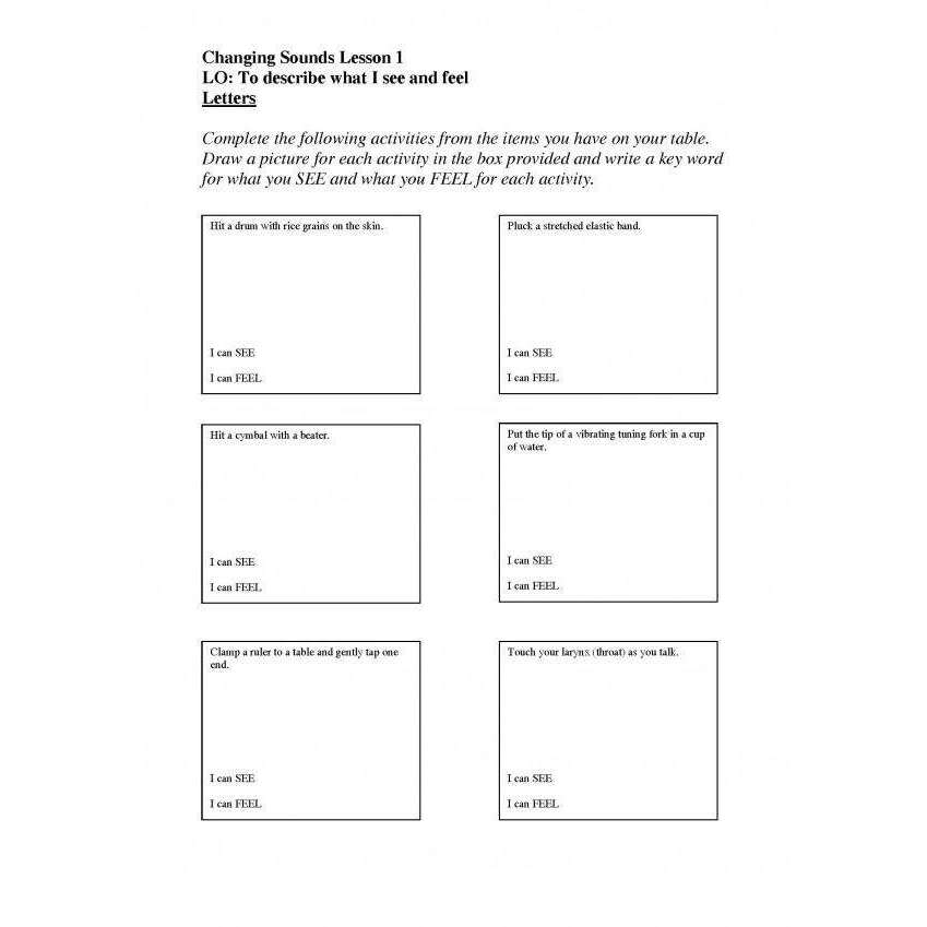 Changing Sounds Worksheets – Primary Classroom Resources
