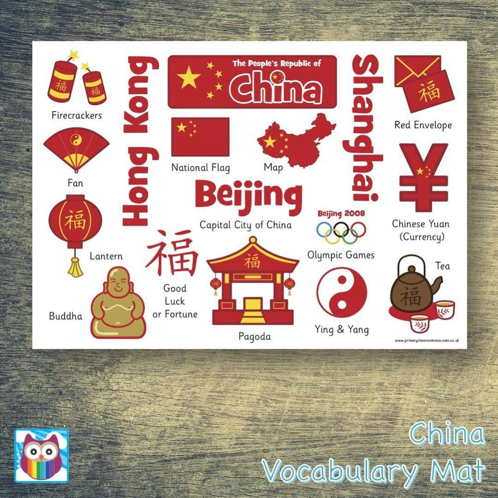 China Mini Posters/Help Mat – Primary Classroom Resources