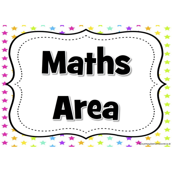 Classroom Area Signs - Mixed Design Theme – Primary Classroom Resources