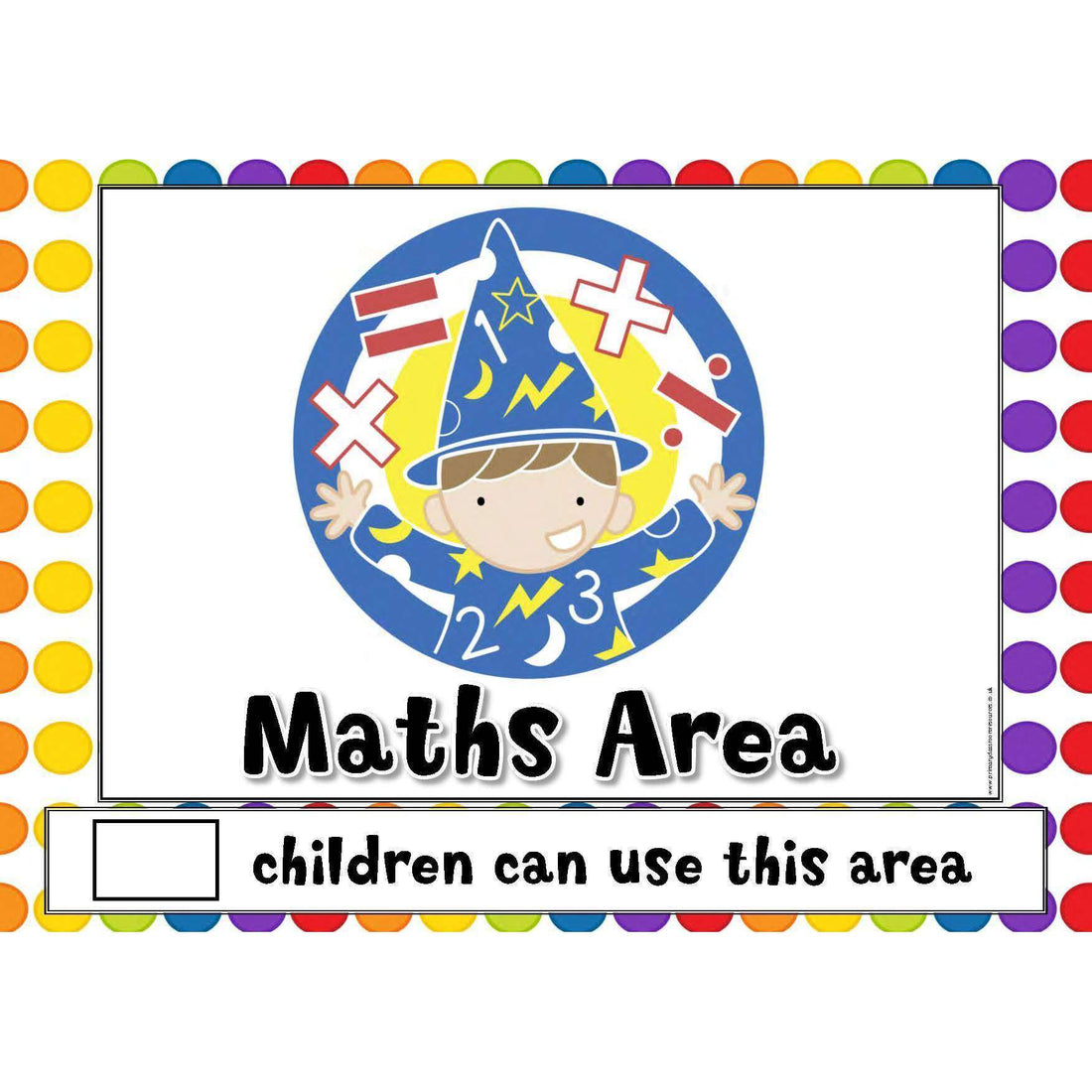 Classroom Area Signs with child limits – Primary Classroom Resources
