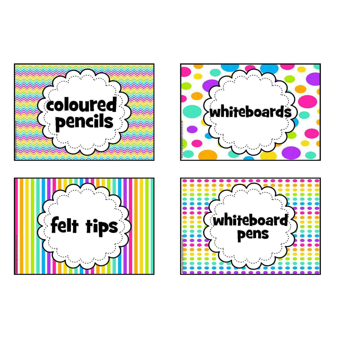 Classroom Supplies Labels - Mixed Rainbow Theme – Primary Classroom ...