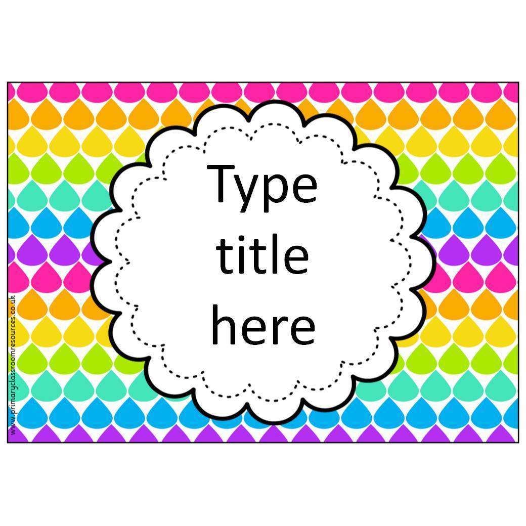 EDITABLE Classroom Display Headers - Mixed Rainbow Theme – Primary ...