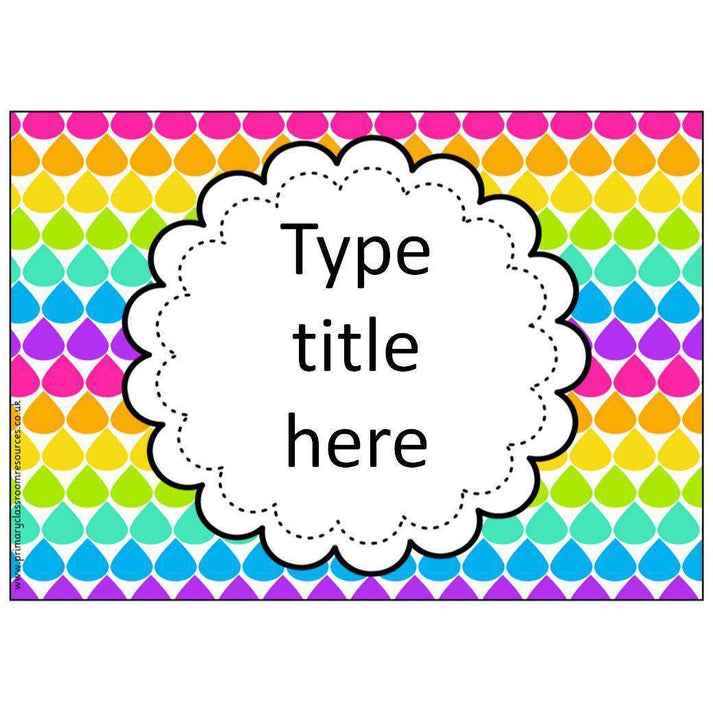 EDITABLE Display Headers - Mixed Rainbow Theme – Primary Classroom ...