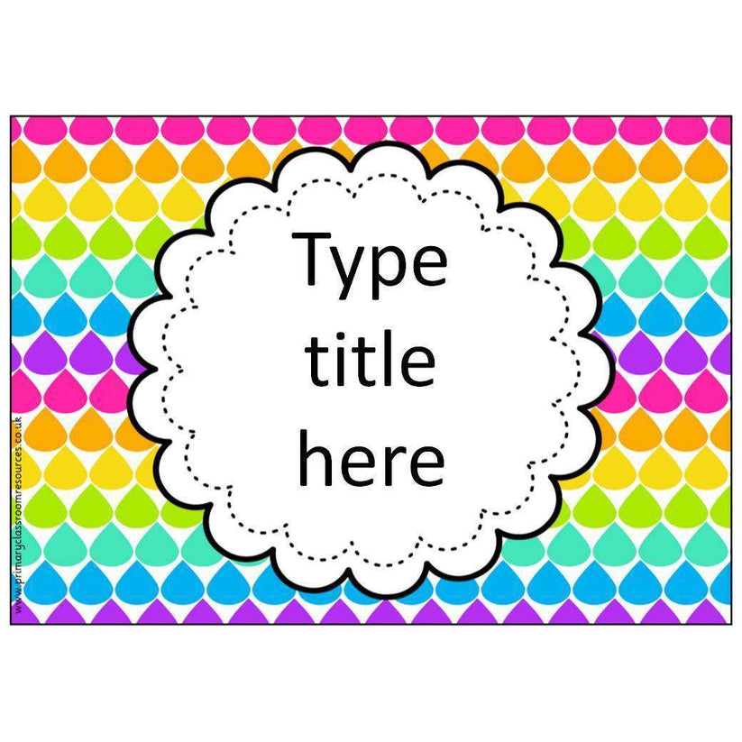 EDITABLE Classroom Display Headers - Mixed Rainbow Theme – Primary ...