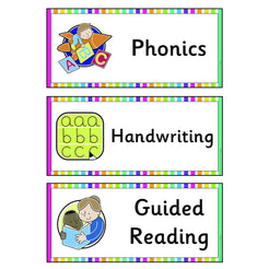 Rainbow Visual Timetable - EDITABLE – Primary Classroom Resources