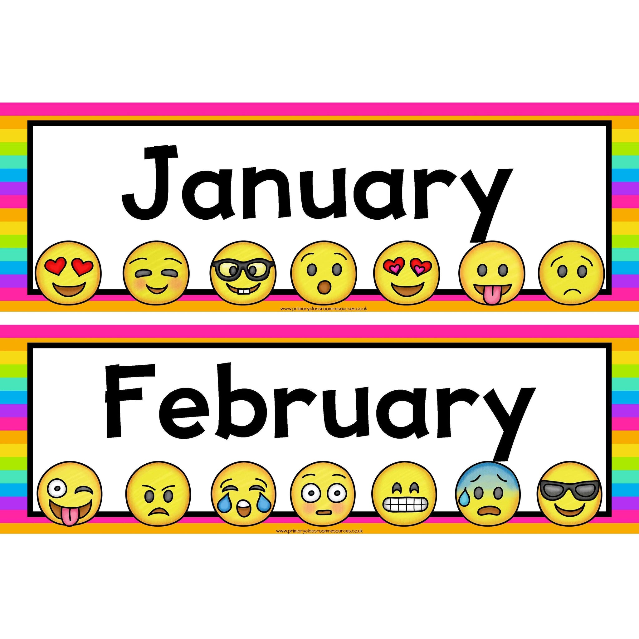 Emoji Months of the Year – Primary Classroom Resources