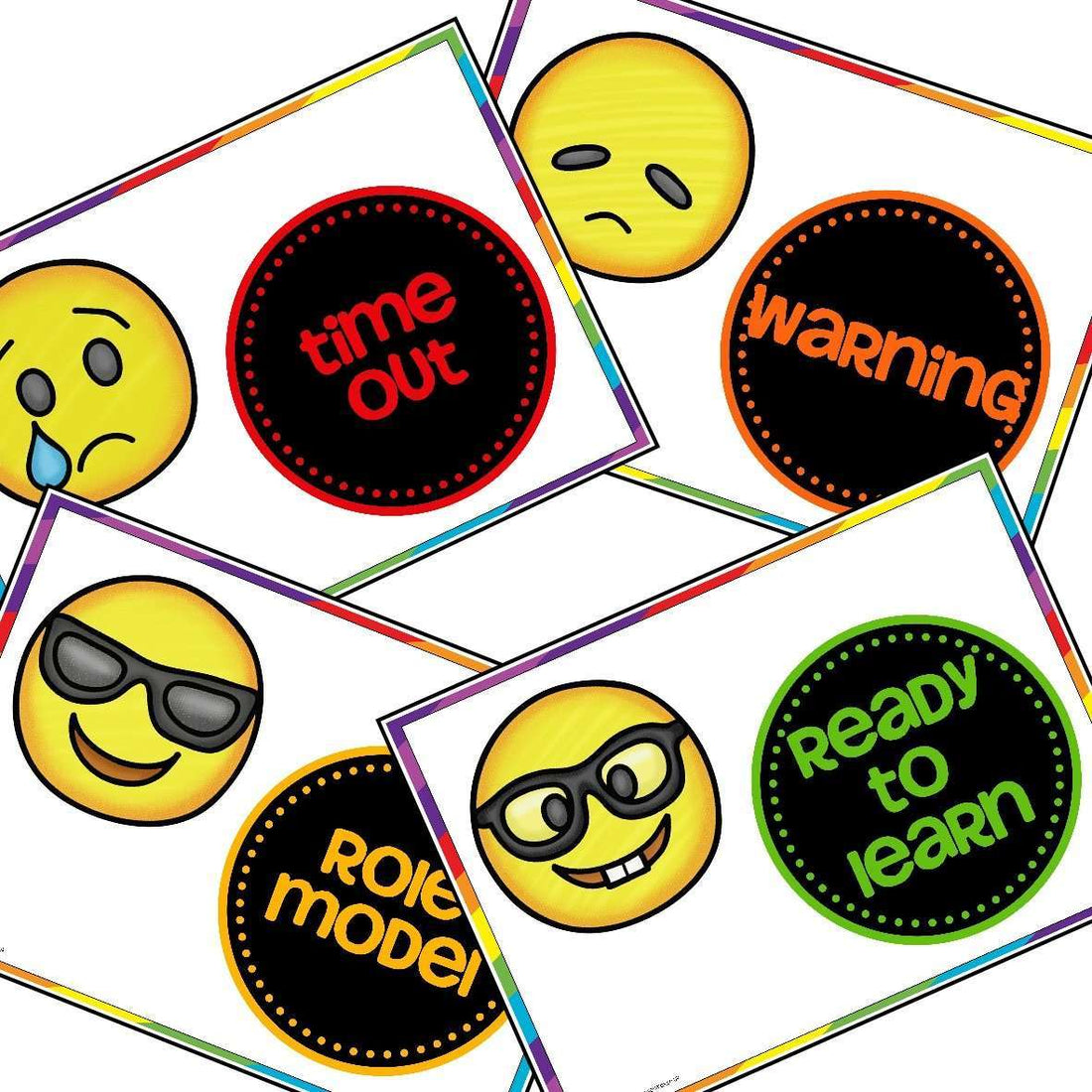 Emoji Themed Behaviour Management Chart Cards – Primary Classroom Resources