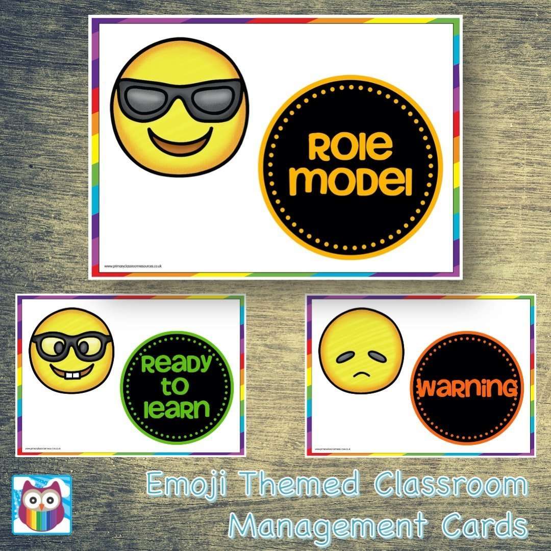 Emoji Themed Behaviour Management Chart Cards – Primary Classroom Resources