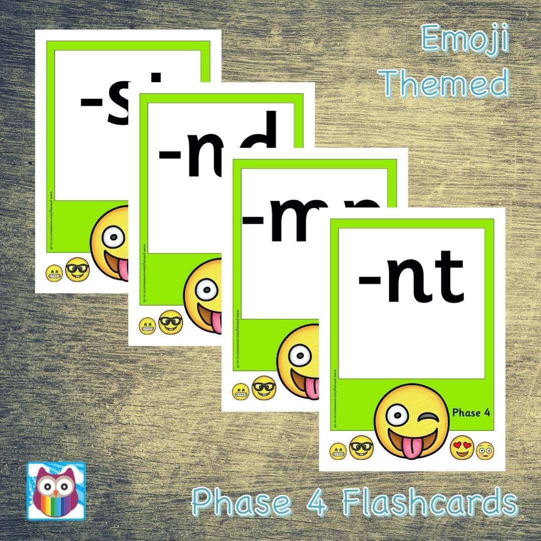 Emoji Themed Phase 4 Phonemes (large) – Primary Classroom Resources