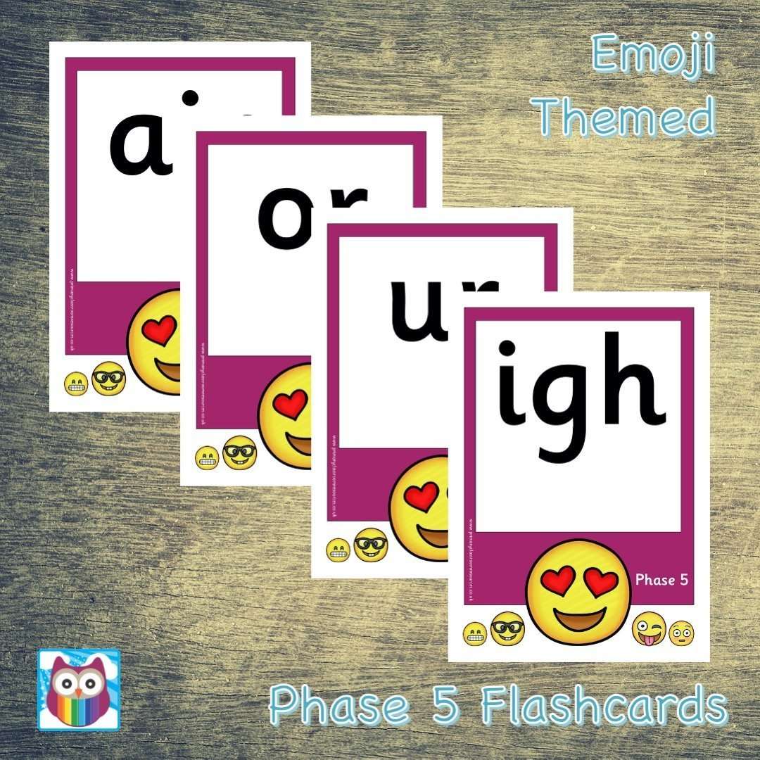 Emoji Themed Phase 5 Phonemes (large) – Primary Classroom Resources