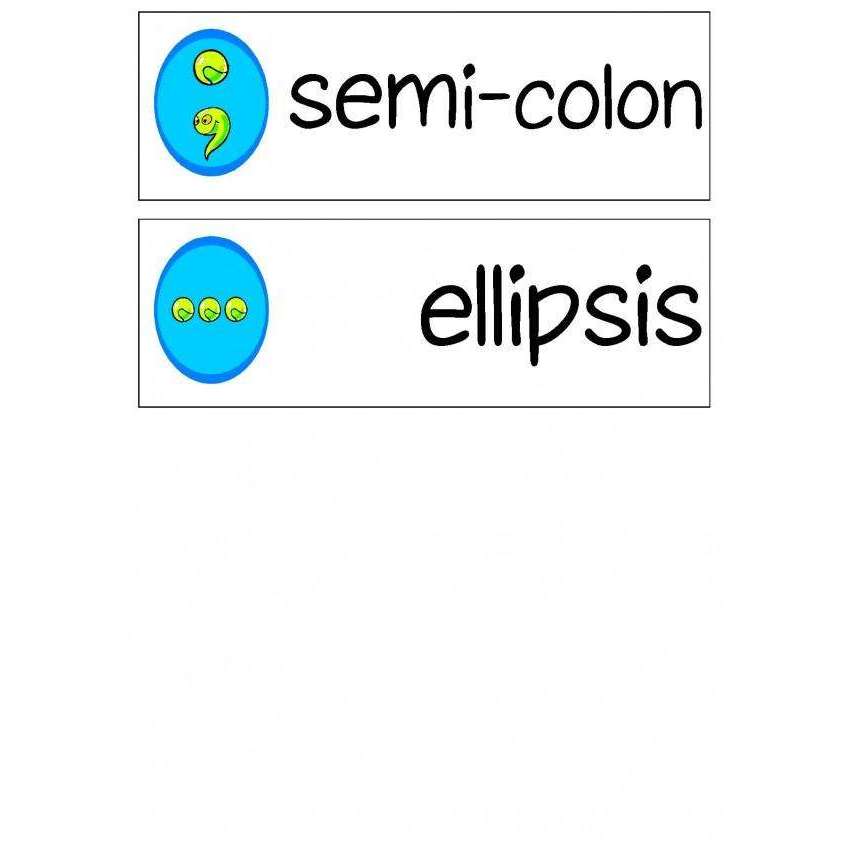 Extra Punctuation Characters – Primary Classroom Resources
