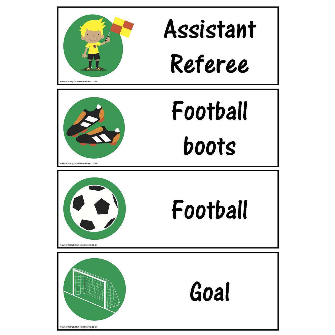 Football Vocabulary Flashcards – Primary Classroom Resources