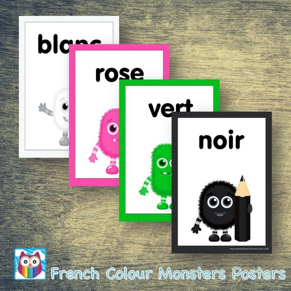 French Colour Monsters Posters – Primary Classroom Resources