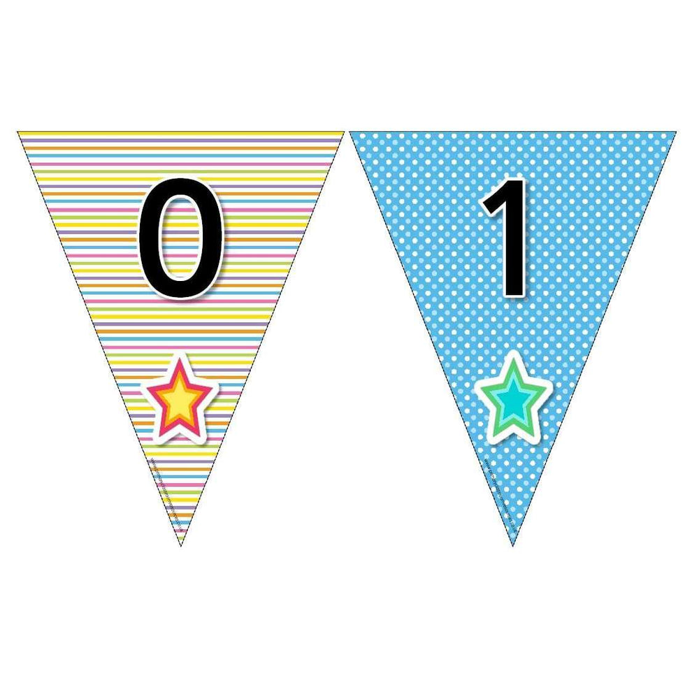 Funky Number Classroom Display Bunting – Primary Classroom Resources