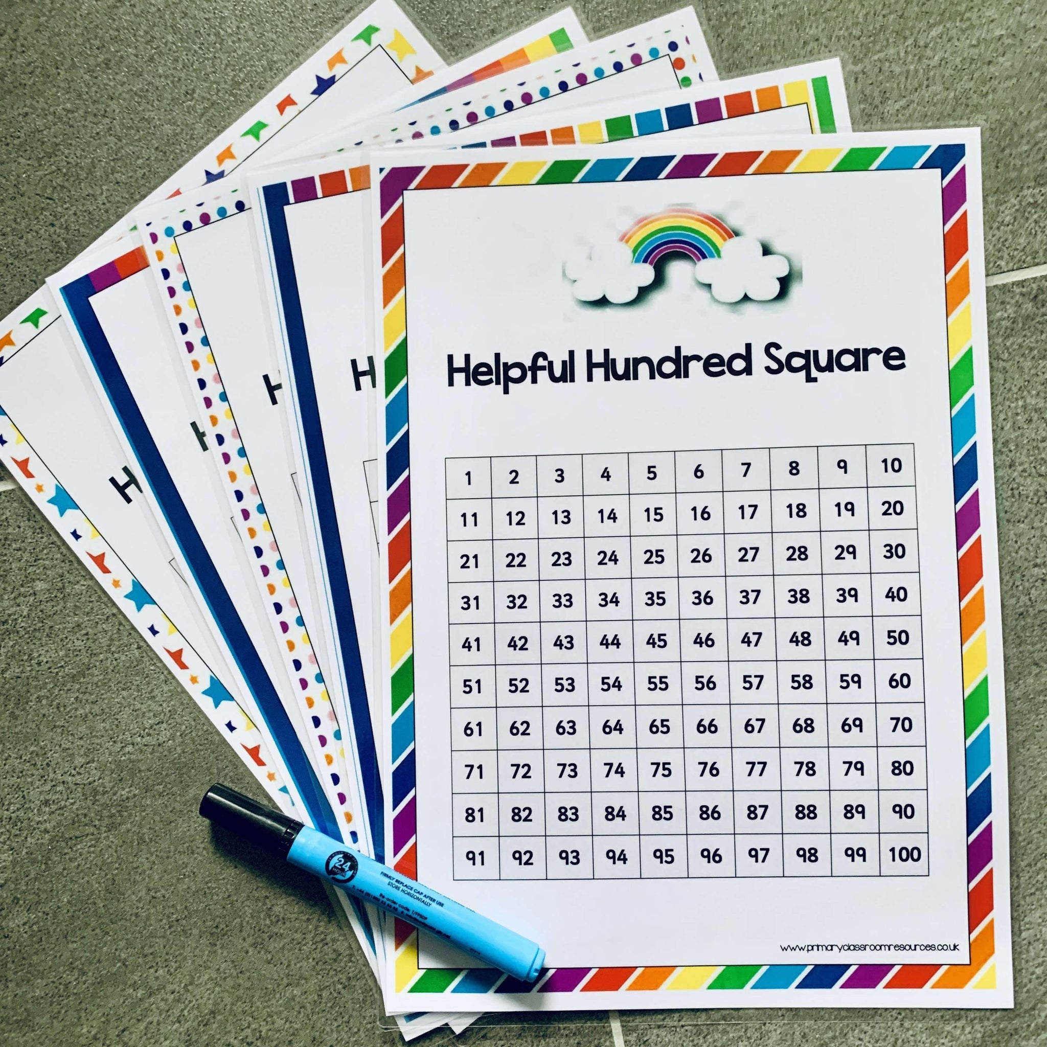 Helpful Hundred Squares – Primary Classroom Resources