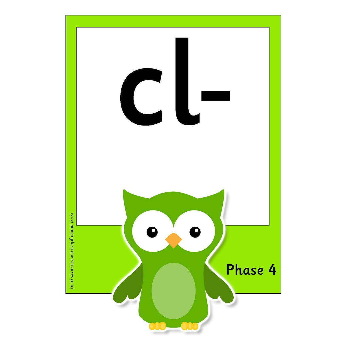 Large Owl Phase 4 Letters and Sounds Flashcards – Primary Classroom ...