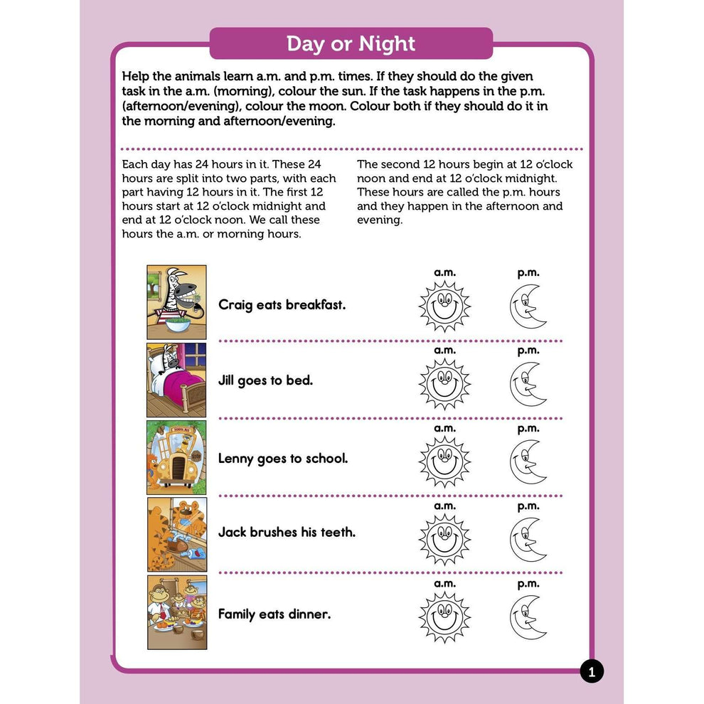 Learn About Time Activity Book – Primary Classroom Resources