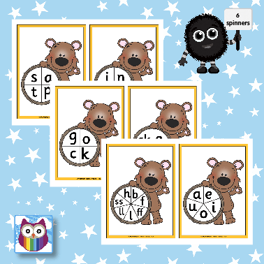 Letters and Sounds Phase 2 Spinners – Primary Classroom Resources