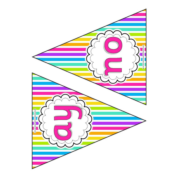 Letters and Sounds Phase 5 Classroom Display Bunting - Rainbow ...