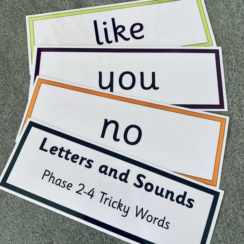 Letters and Sounds Tricky Words Phases 2 - 4 Flashcards – Primary ...