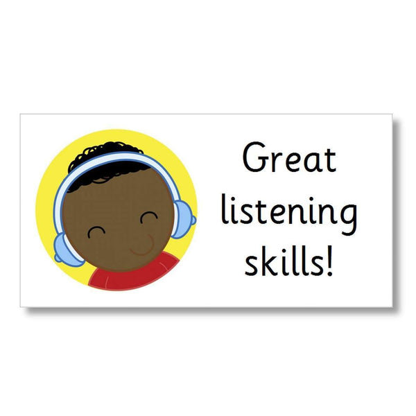 Marking Stickers Great listening skills – Primary Classroom Resources
