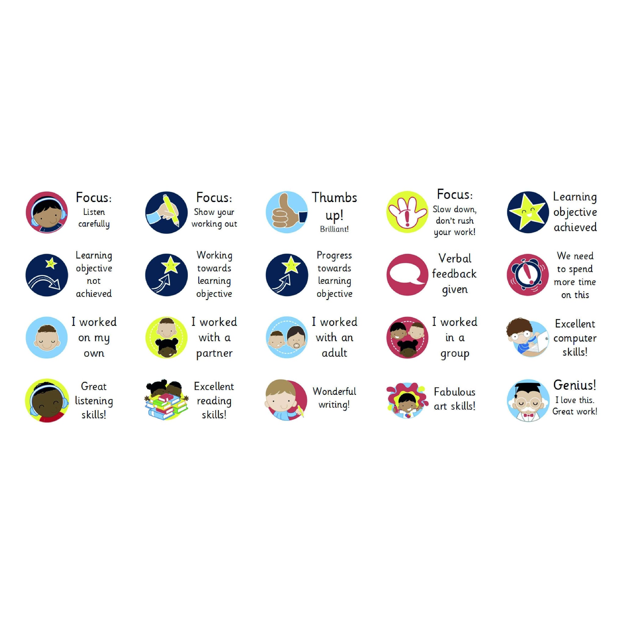 Marking Stickers Mega Pack 2 - 20 sheets (1300 stickers!) – Primary ...