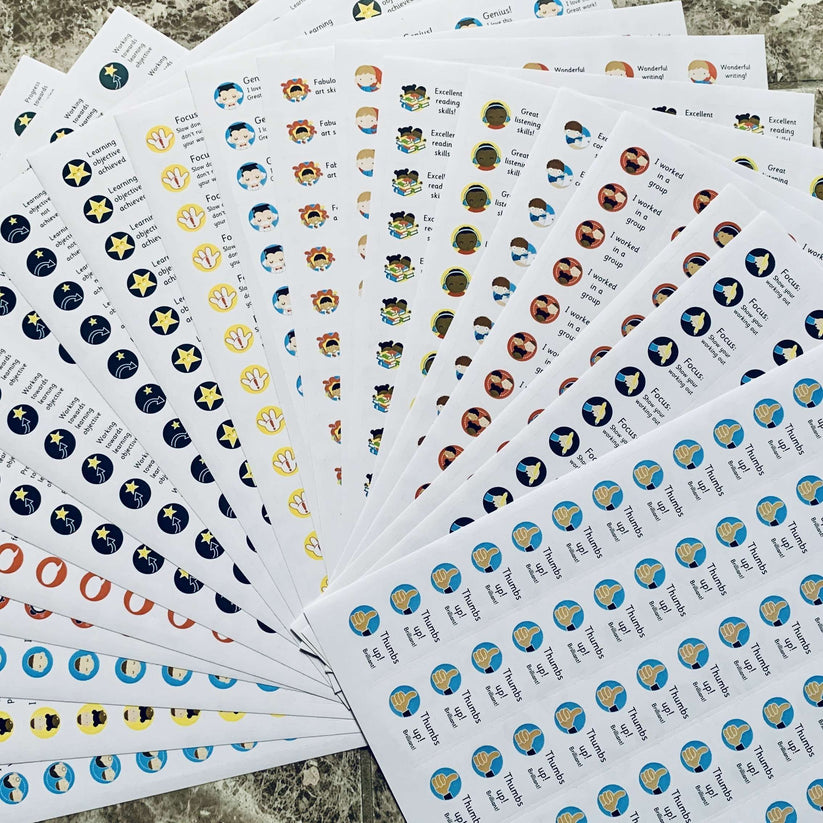Marking Stickers Mega Pack 2 - 20 sheets (1300 stickers!) – Primary ...