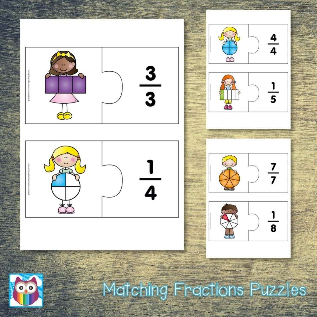 Matching Fractions Puzzles – Primary Classroom Resources