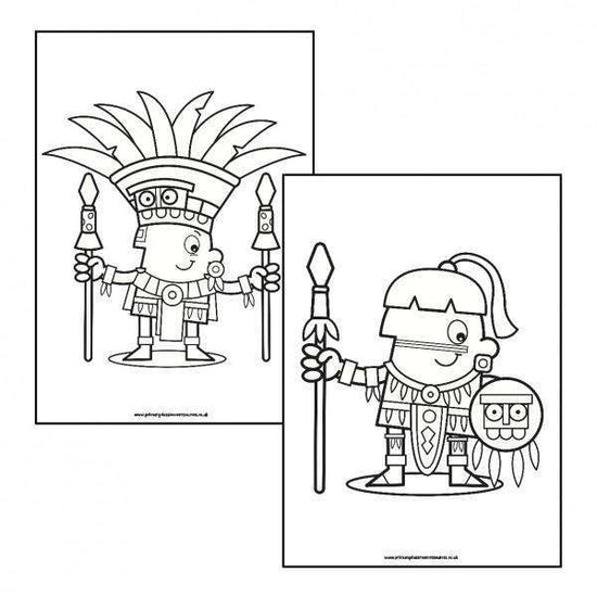 Maya Colouring Pages – Primary Classroom Resources