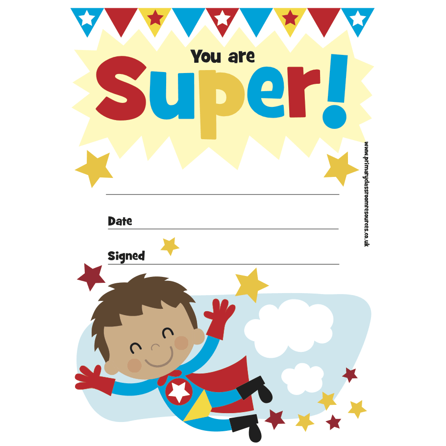 Mini Reward Certificates Pad - Super 2 – Primary Classroom Resources