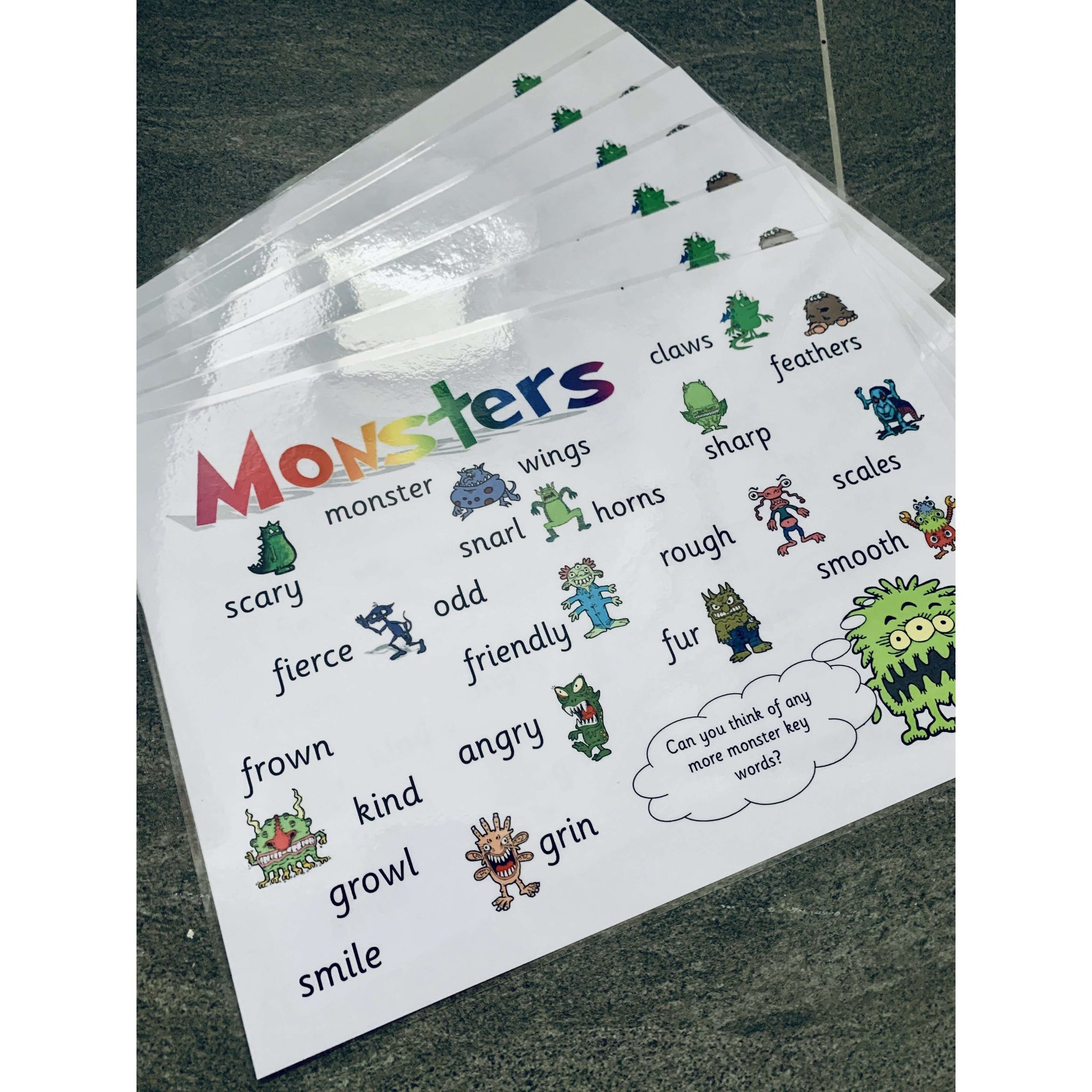 Monsters Vocabulary Mat – Primary Classroom Resources