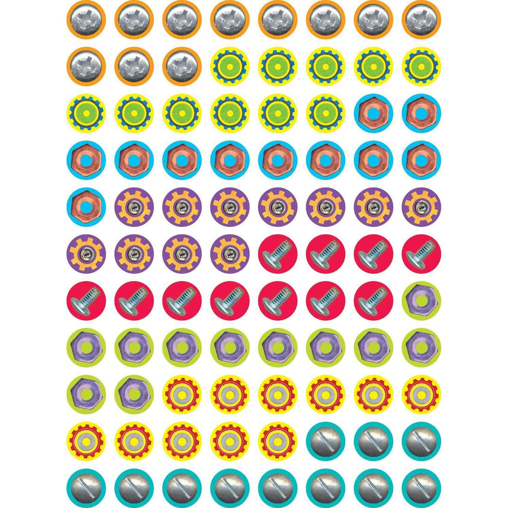 Nuts & Bolts Hot Spots Chart Seal Classroom Incentive Stickers ...